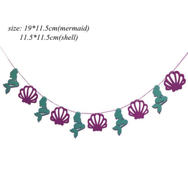 [Afei Toy Base] ชุดโคมไฟรูปนางเงือกสำหรับงานเลี้ยงวันเกิดถ้วยแผ่นลูกโป่งโคมไฟแมงกะพรุนแบบแขวน ...