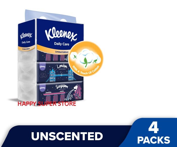 KLEENEX SOFT PACK 2 PLY FACIAL TISSUE l 4 x 160s - LIMITED EDITION ...