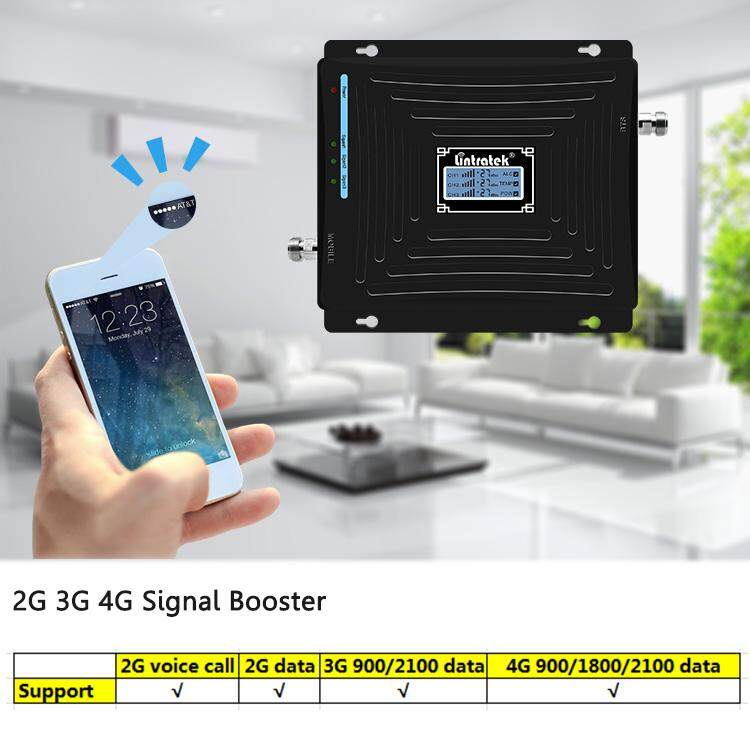 2G 3G 4G Tri Band Signal Booster GSM 900 LTE DCS 1800 WCDMA 2100 Cell Phone Repeater Repetidor ...