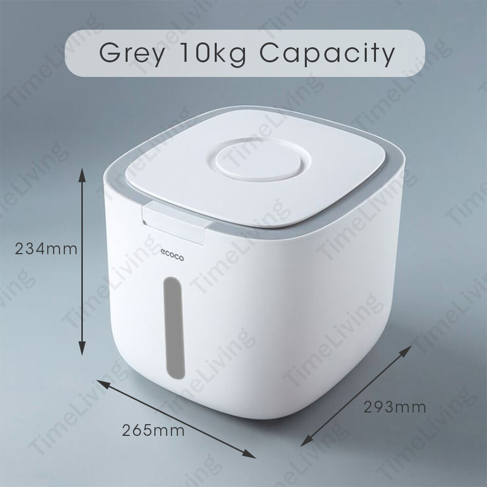 10kg ECOCO Rice Storage Container Rice Box Insect Moisture Proof Sealed ...