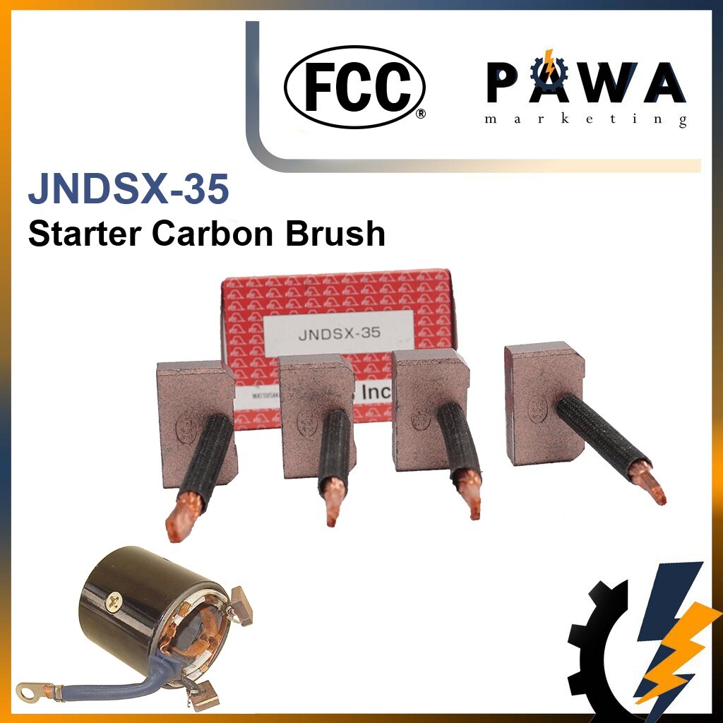 Pawa FCC Starter Carbon Brush JNDSX-35 (8x25x15) TOYOTA ND2.0KW & ND 2 ...