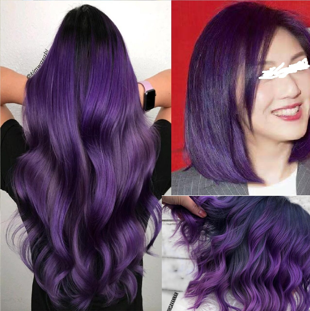 (free peroxide 100ml)Violet Hair Color Dye PROFESSIONAL JAPAN COLOUR ...