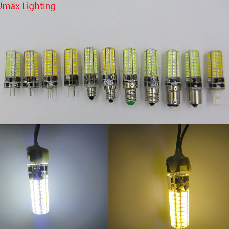 Jmax G4 E11 E12 E17 E14 GY6.35 BA15D BA15S T10 G5.3 LED Lamp 9W AC12V-24V LED COB Bulb 72Leds ...