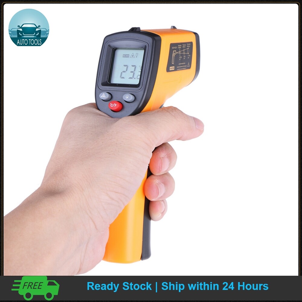 Digital Infrared Thermometer Industrial Temperature Gun Non-Contact ...