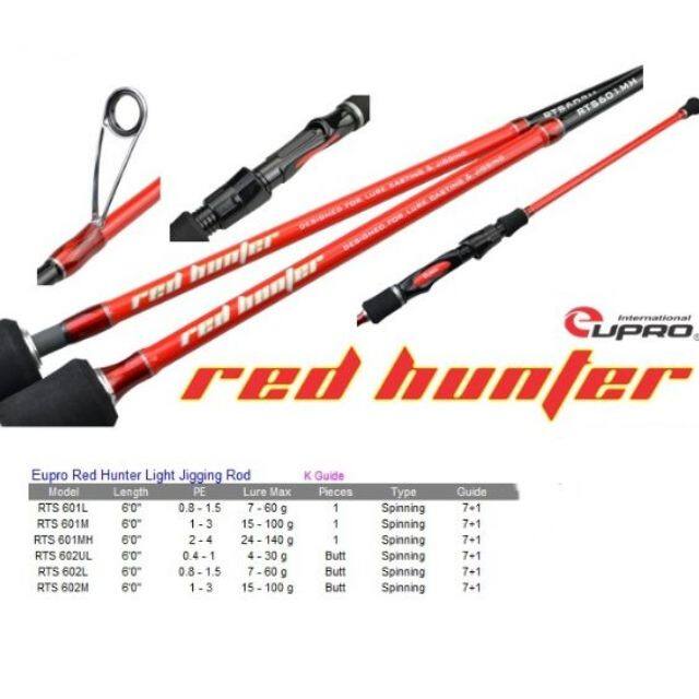 EUPRO RED HUNTER JIGGING ROD / joran jigging | Lazada