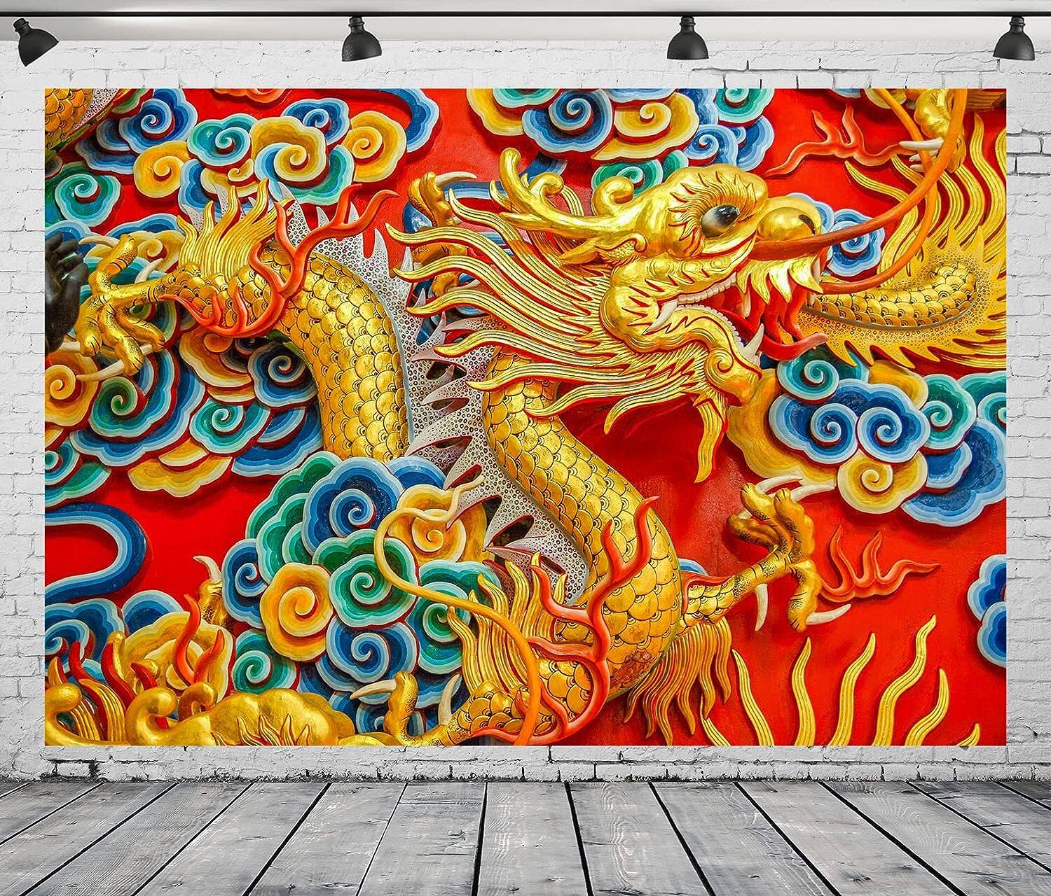Chinese Dragon Painting Wallpaper