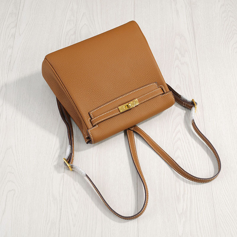 Kelly Backpack Female Leather Top Layer Cowhide School Bag Backpack ...