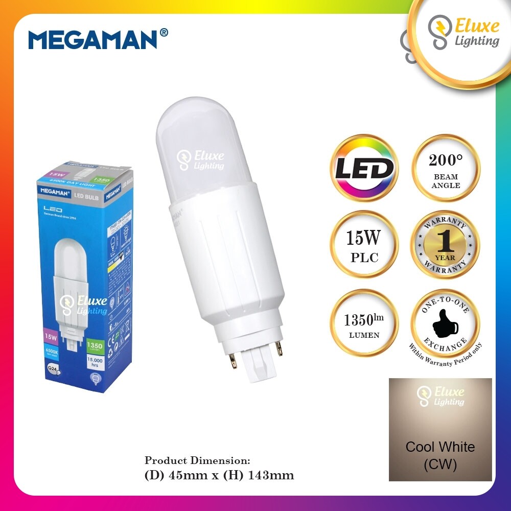 MEGAMAN 10W/15W PLC-2PIN LED STICK BULB | Lazada