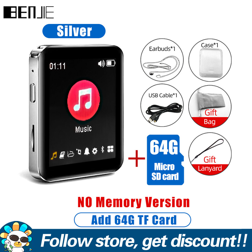 Benjie X1 Bluetooth MP3 MP4 Máy nghe nhạc với built-in Loa bluetooth 5. ...