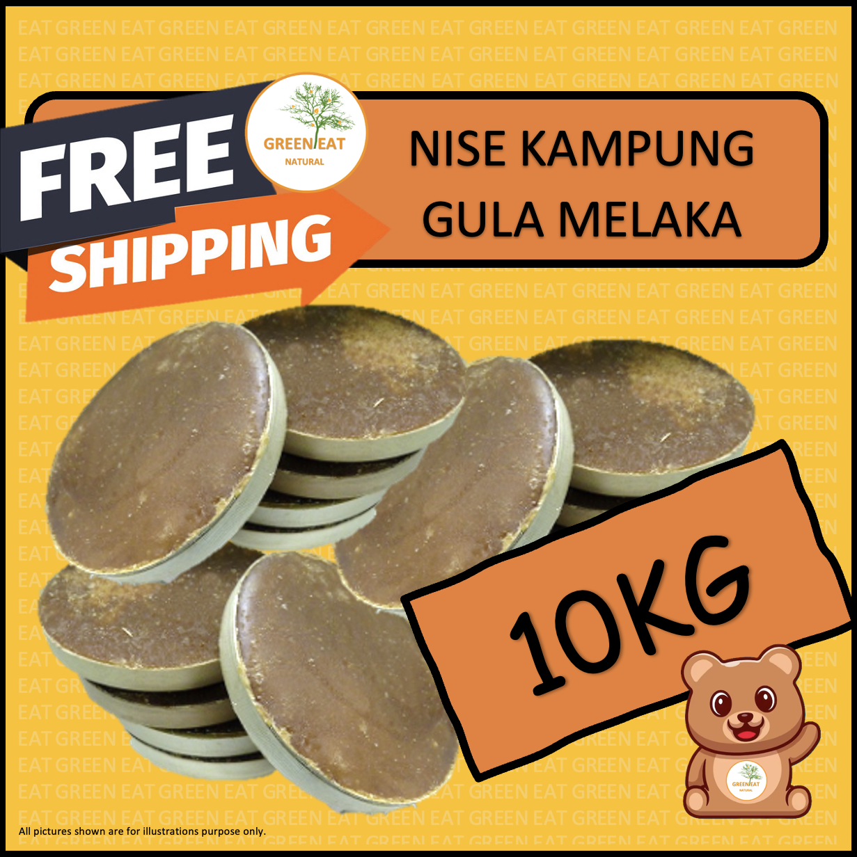 Nise Kampung Original / Nise Kerek / Gula Melaka 10kg | Lazada