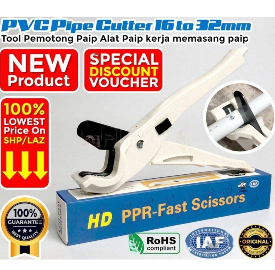PVC Pipe Cutter 32mm Plumbing Aircond Tool Pemotong Paip Alat Paip ...