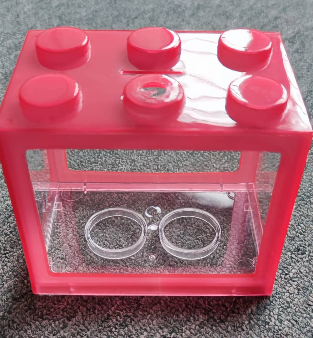 Mini Aquarium Lego Block Tank Small Fish Tank Led Light Betta Tank ...