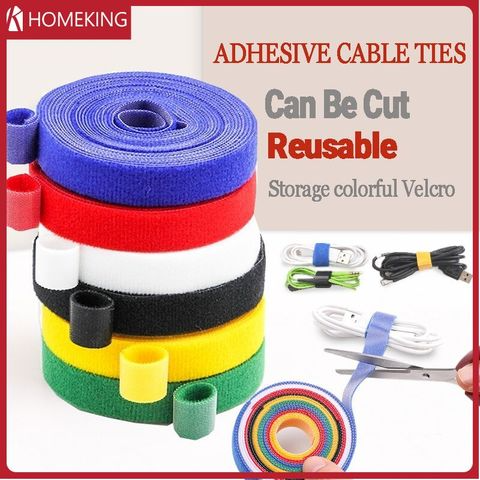 5Meters 10mm Wire Organizer Velcro Cable Ties ，Nylon Velcro Adhesive ...