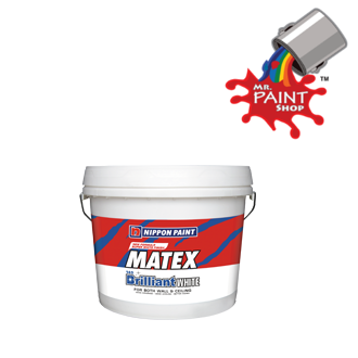 18L NIPPON SUPER MATEX EMULSION PAINT 145 BRILLIANT WHITE by MR PAINT ...