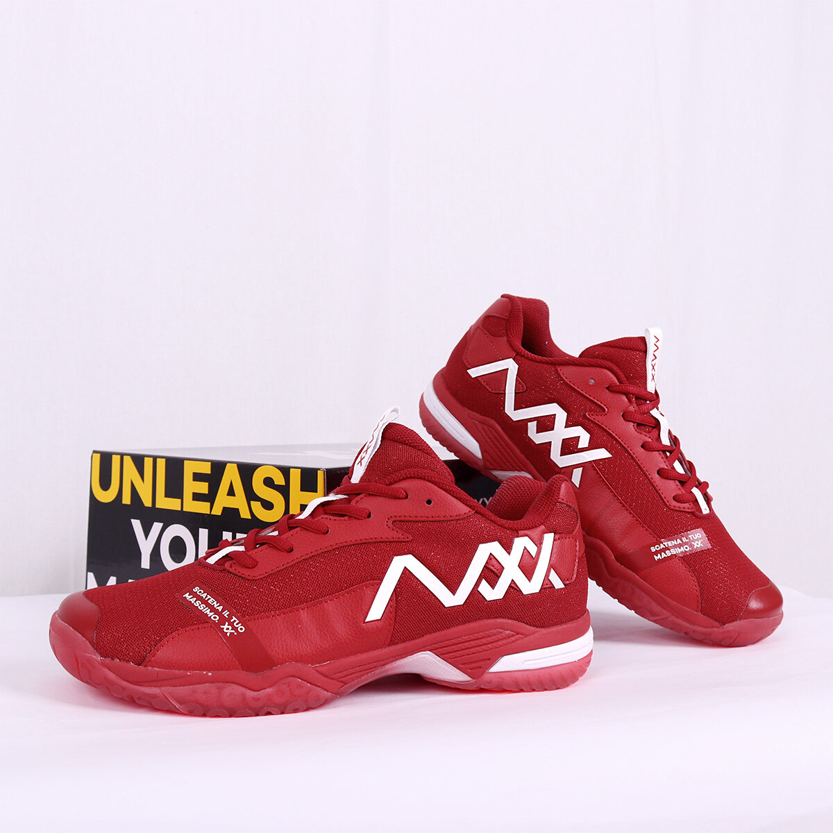 MAXX Badminton Shoes X-CUSHION 4.0 (RED) (100% Original) | Lazada