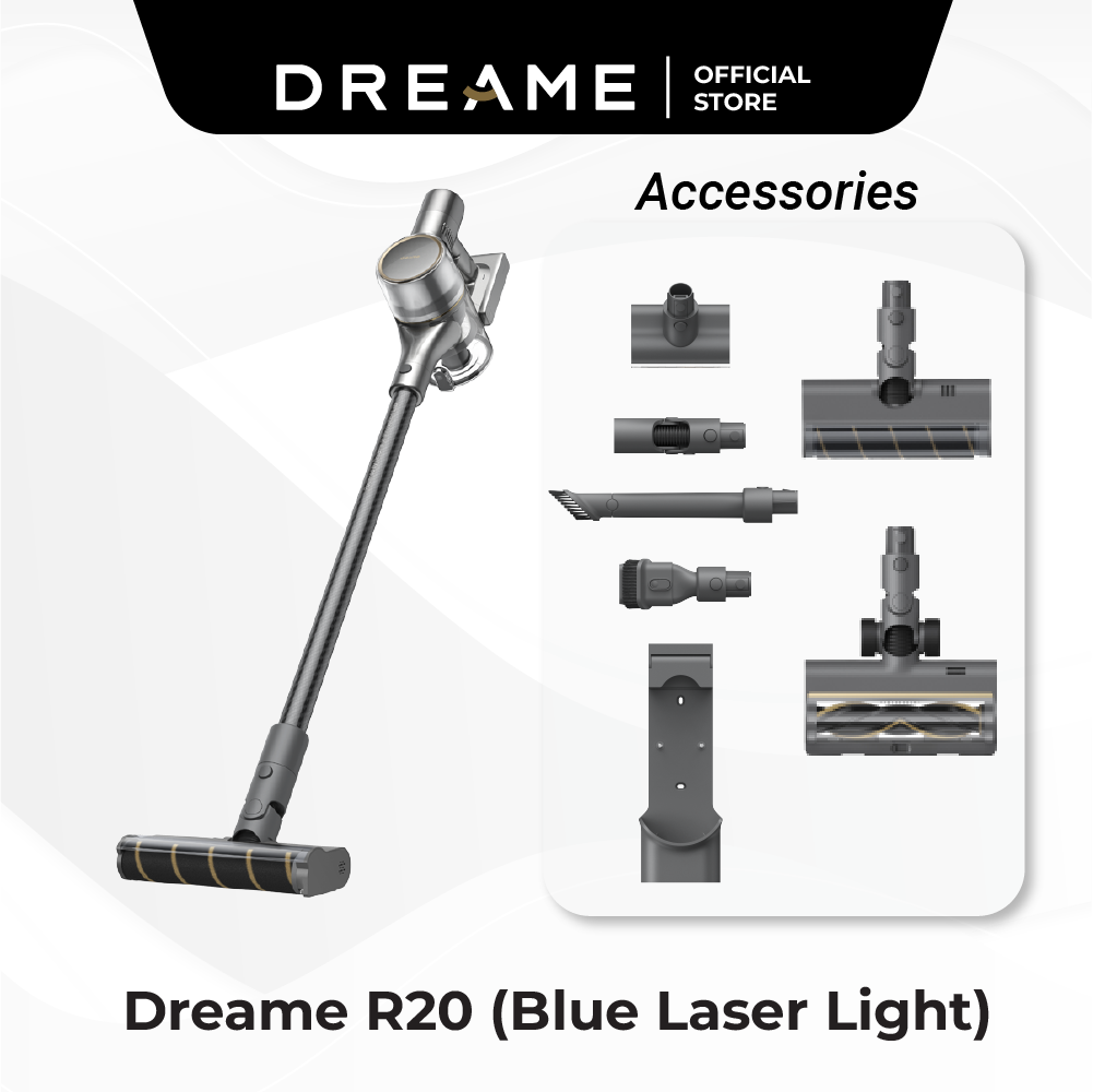 Dreame R20 Cordless Vacuum | LED Laser Dust Lights | Smart Dirt Detection | Anti Tangles Brush ...