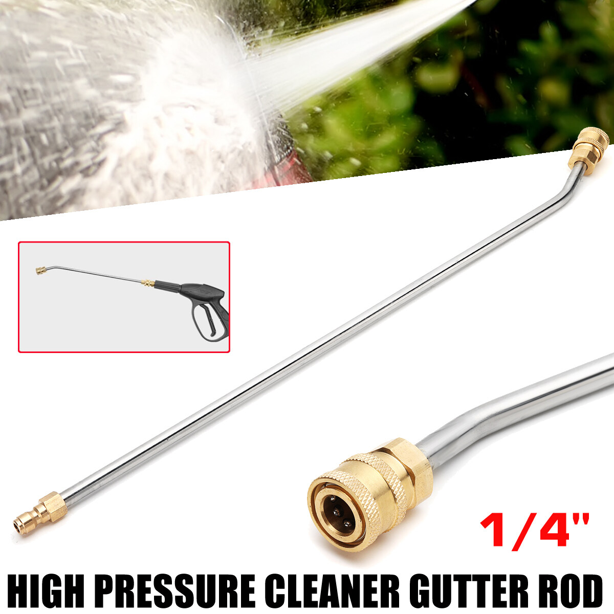 ใหม่30องศา Curve Rod 1/4นิ้ว Quick Connect เครื่องล้างแรงดันสูงที่ทำ ...