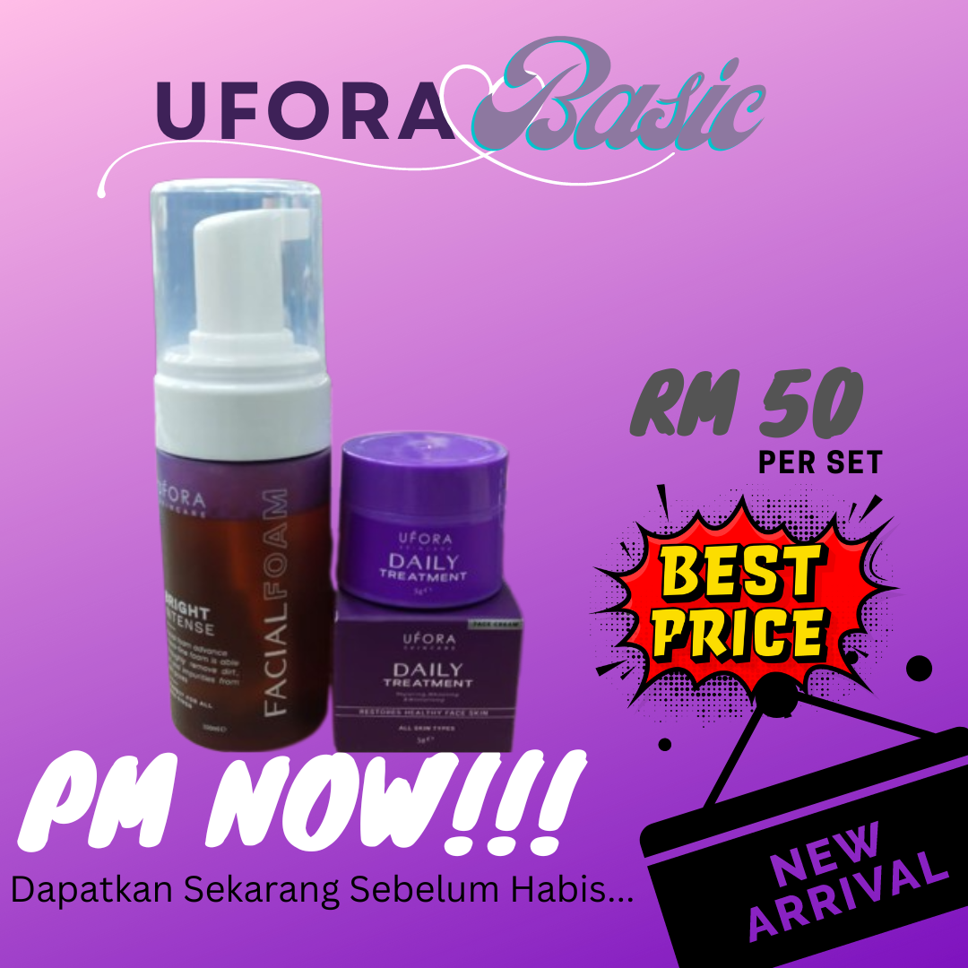 UFORA FACIAL FOAM 100ml & UFORA DAILY TREATMENT 5g 2023 | Lazada