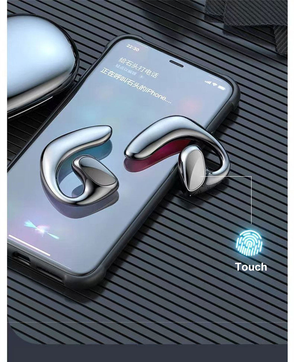 Temoo S900หูฟังส่งเสียงผ่านกระดูกหูฟังบลูทูธไร้สาย TWS ลดเสียงรบกวน IP7หูฟังกีฬากันน้ำ9D หูฟัง ...