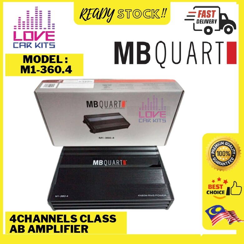MB QUART M1-SERIES M1-360.4 model Car Audio speaker4 Channel Amplifier | Lazada
