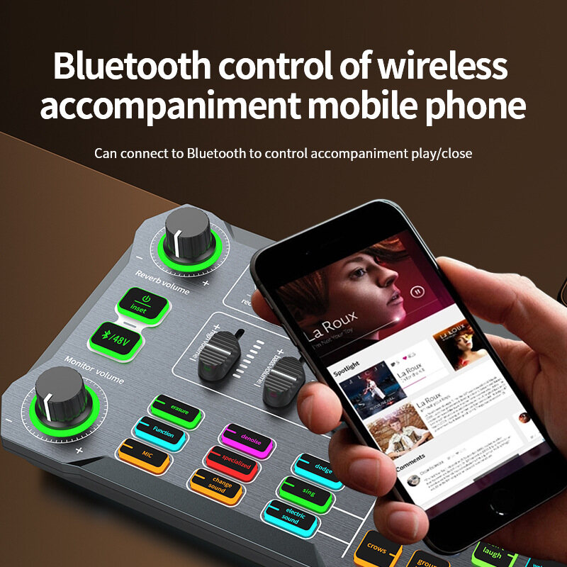 อุปกรณ์การ์ดเสียงโทรศัพท์คอมพิวเตอร์ร้องเพลง OTG Bluetooth 48V ...