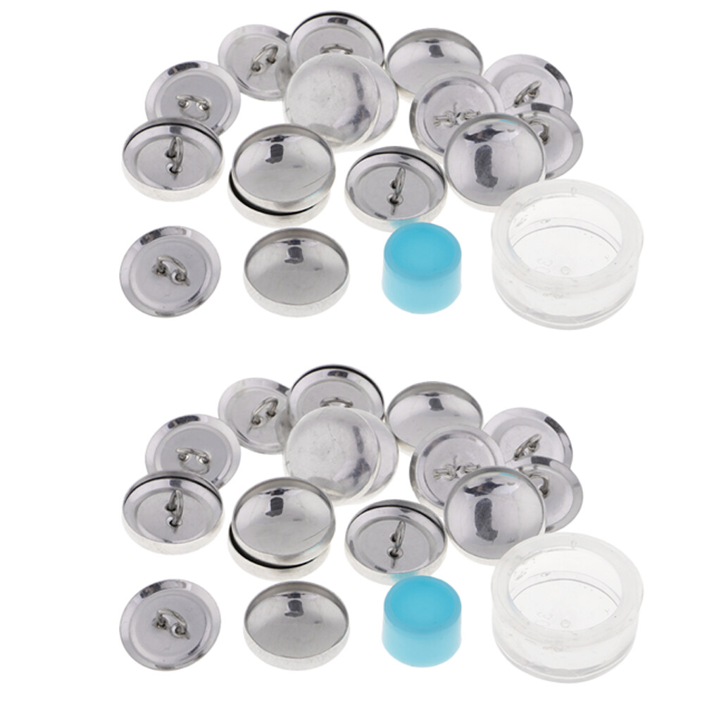 LazaraSport 20 Set Machine Press Button Cloth Button Base Semi-finished ...