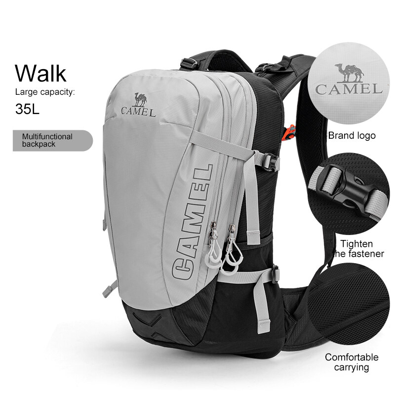 CAMELCROWN กระเป๋าแบ็กแพ็กทรงสปอร์ตเดินป่ากลางแจ้ง35ลิตรความจุมากปีนเขาเดินทางเบา | Lazada.co.th