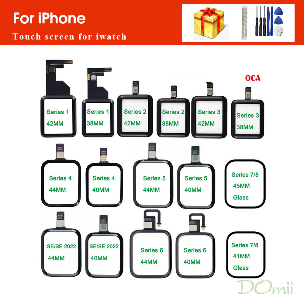 Touch Screen Digitizer Panel For Apple Watch Series 1 2 3 4 5 SE S6 ...