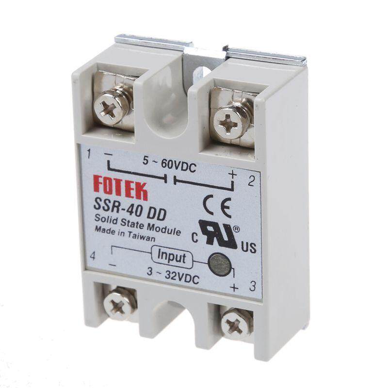 Single Phase Solid State Relay DC-DC SSR-40DD 40A DC3-32V DC5-60V สีขาว + เงิน - LANHONG01 ...