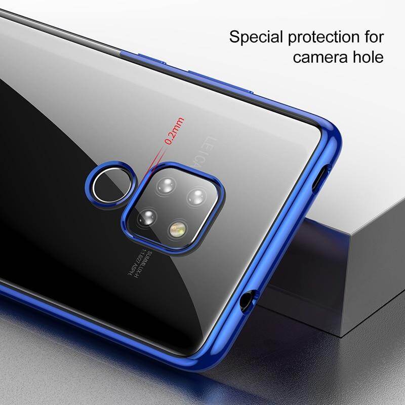 BASEUS Luxury เคสมือถือชุบโลหะสำหรับ Huawei P30 Mate 20 Pro Coque นุ่ม TPU ซิลิโคนฝาหลังสำหรับ ...