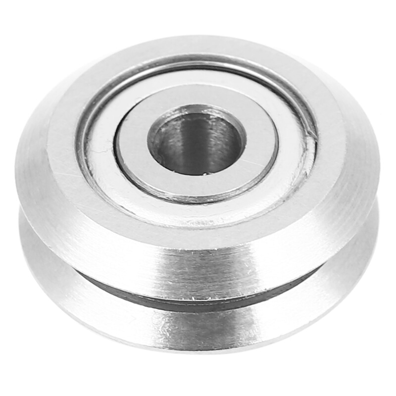 W1 Deep V Groove W-rail Guide Line Track Pulley Rollers Ball Bearings ...