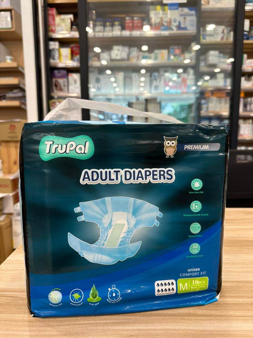 TRUPAL PREMIUM ADULT DIAPERS SIZE M / L 10's | Lazada