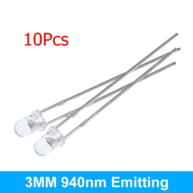 10pairs 3mm 5mm 940nm LEDs Infrared Emitter and IR Receiver Diode ...