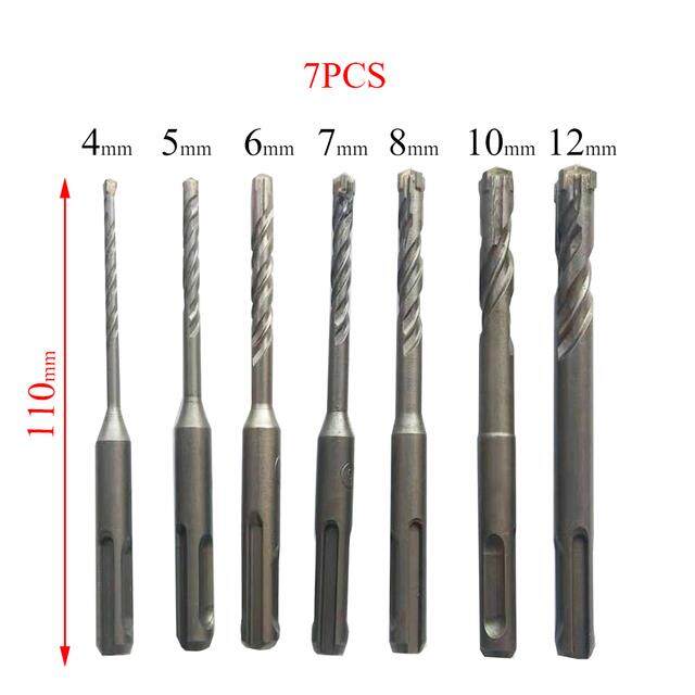 [HOT W] NEW type sets 110mm SDS Plus Masonry Drill Bits Sets Multi ...