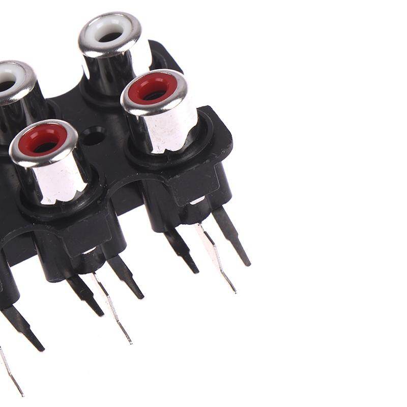 Excellent 5Pcs 6 holes RCA Female Stereo audio Jack AV Audio input ...