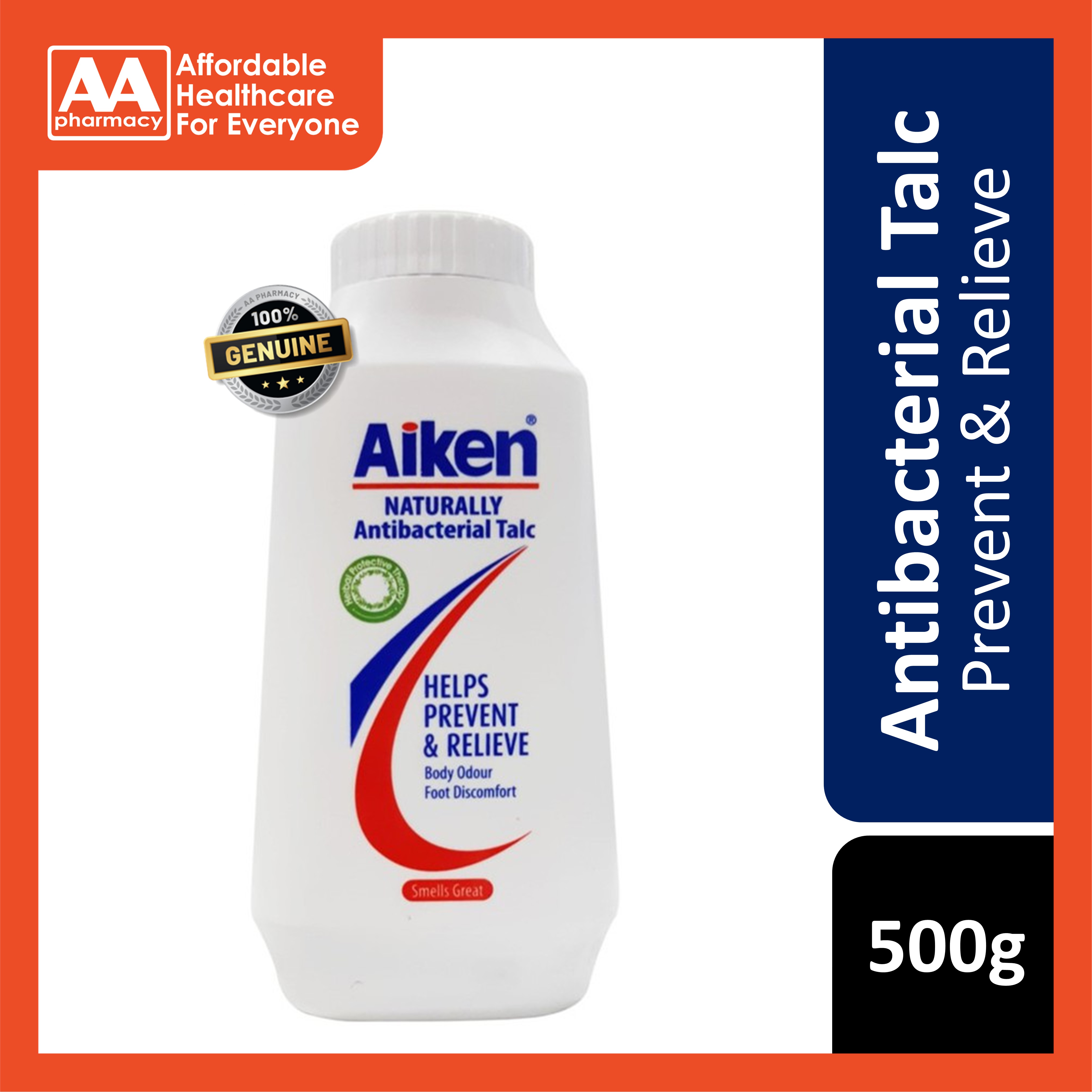 Aiken Medicated Talc Powder 500gm | Lazada