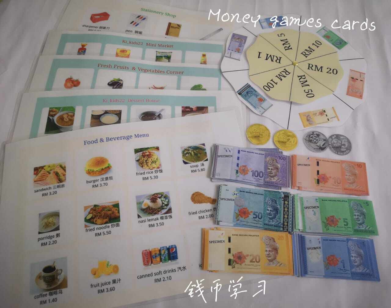Children MONEY Learning Kit Sets Wang Permainan 学习钱币 | Lazada