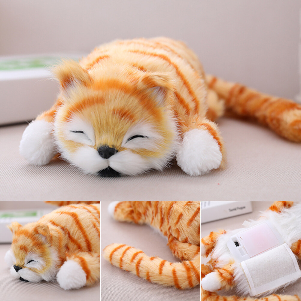 Kids Electric Simulation Cats Plush Toy Kittens Roll Cats Stuffed Doll ...