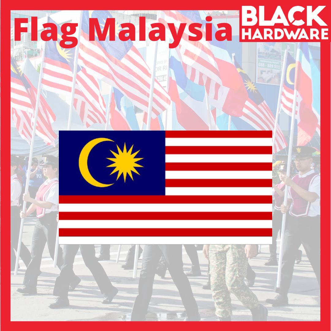 Black Hardware Bendera Malaysia Melaka Malacca Merdeka Country Flag ...