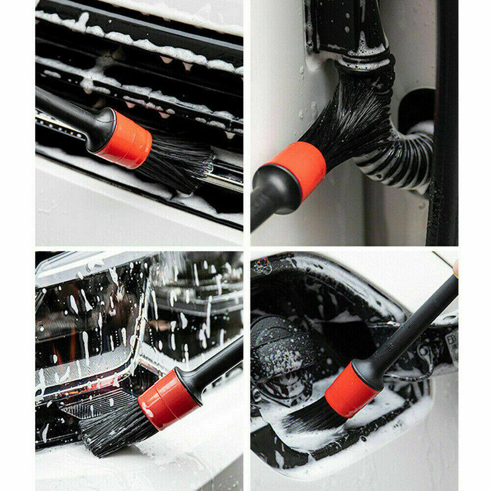 in stock】5 pcs รถ Detailing Brush Set แปรงทำความสะอาดอัตโนมัติสำหรับทำ ...