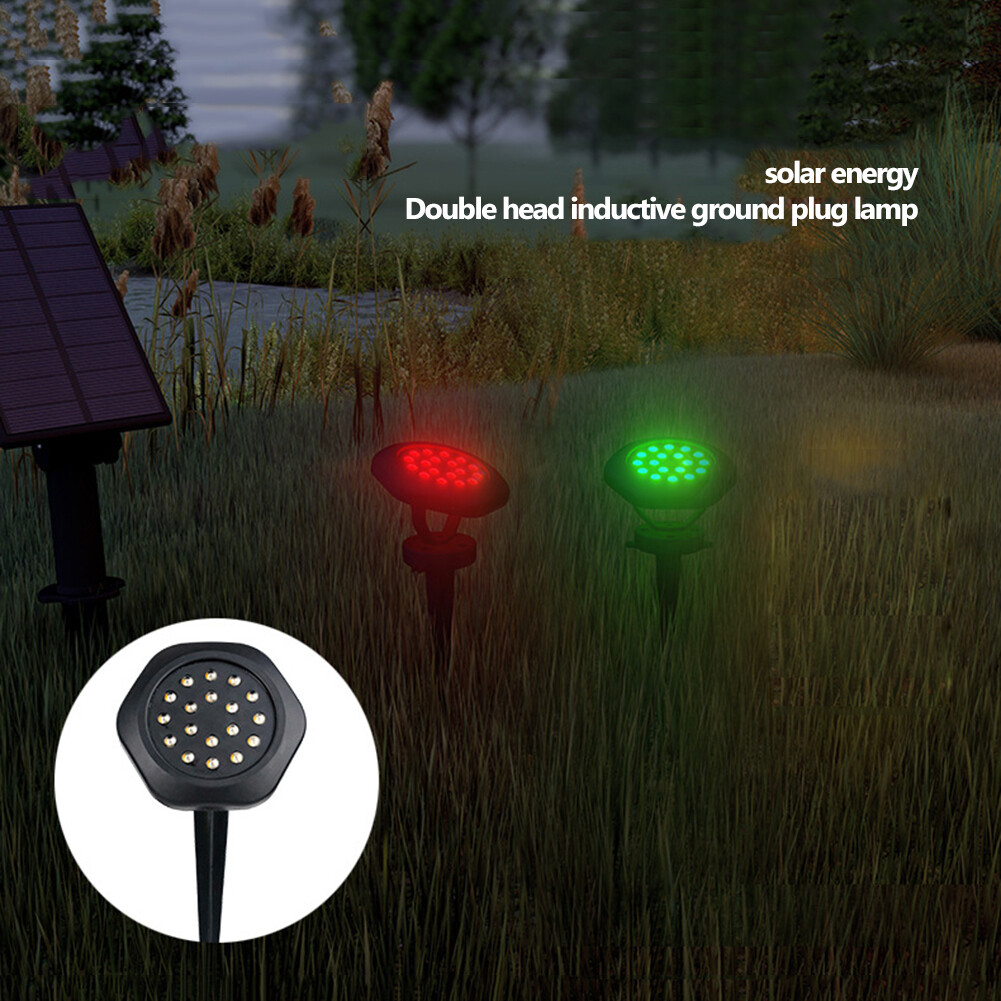 LED Solar Outdoor Ground Plug Light RGB Garden Lawn Swimming Pool ...