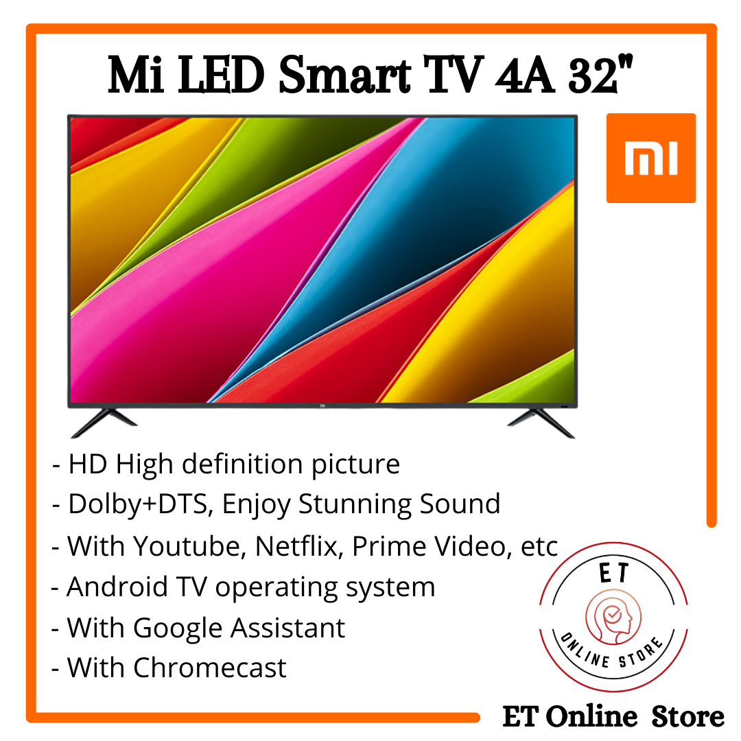 Mi LED Smart TV 4A 32" - HD - Android TV - with Google Netflix Youtube ...