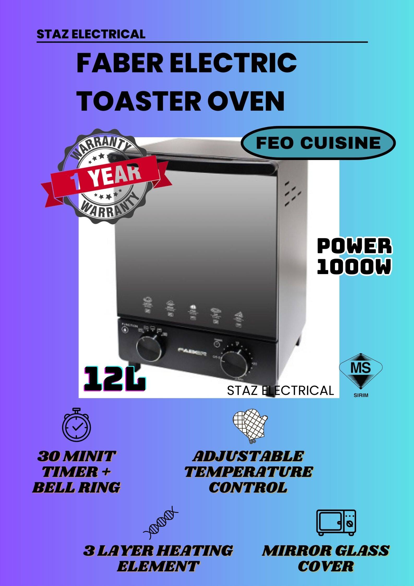 Faber Electric Toaster Oven (FEO CUISINE) | Lazada