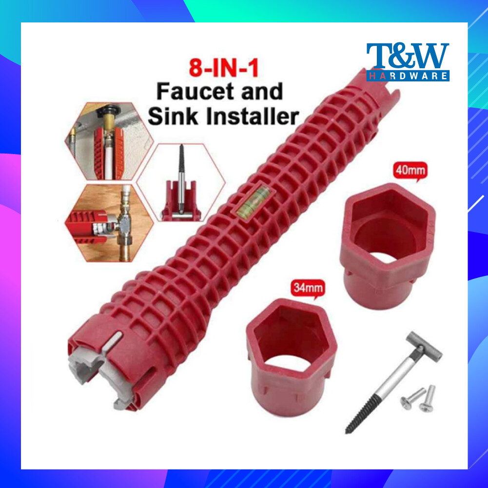 8-in-1 Faucet & Sink Installer Tool Or Multi Purpose Basin Wrench [T&W ...