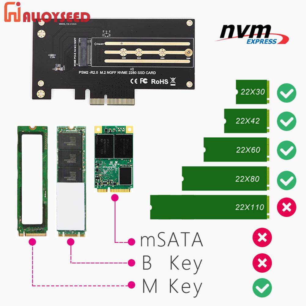 M.2 NVME SSD PCI-E โมดูลอะแดปเตอร์ PCI Express X4/X8/X16บอร์ดขยายสำหรับเครื่องพิมพ์ - ALLOYSEED ...