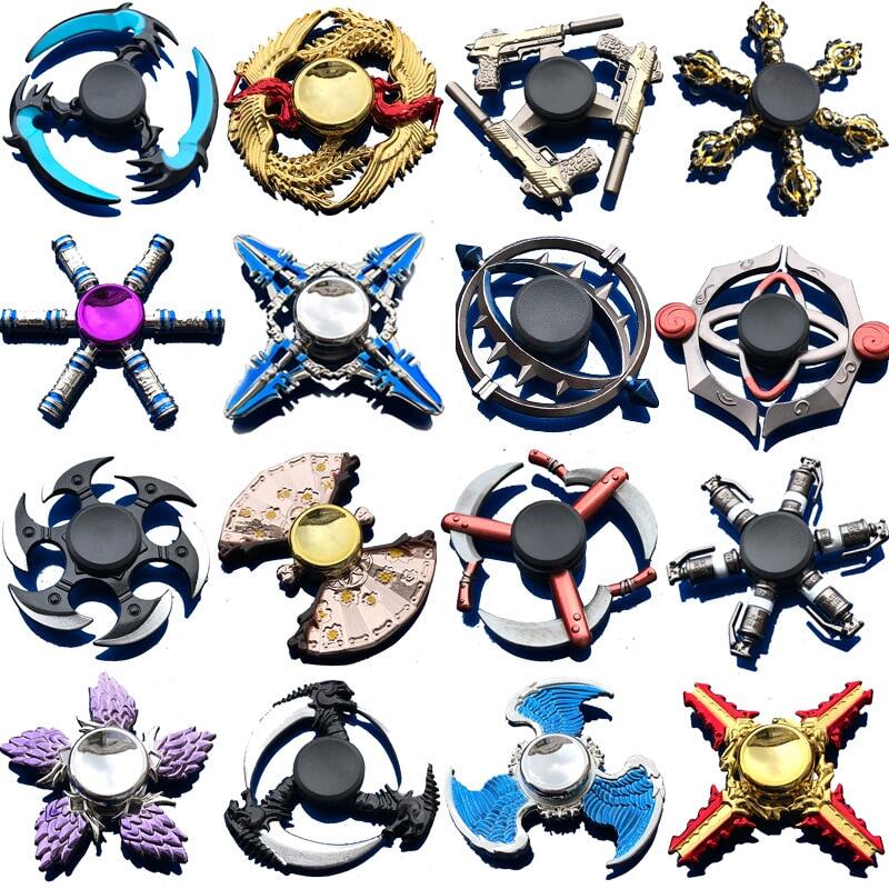 Zinc Alloy Fidget Spinner Metal Tri Fidget Hand Spinner Finger Focus ...