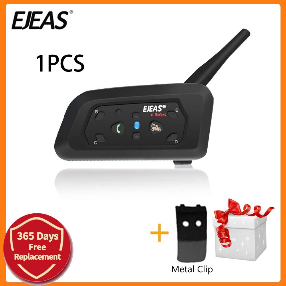 EJEAS V6 Pro Referee Intercom Headset Motorcycle Bluetooth 5.0 Helmet ...