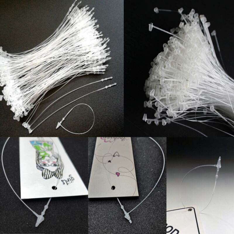 [GMRACK] Transparent Snap Lock Pins Loop Price Tag Fastener Hook Ties ...