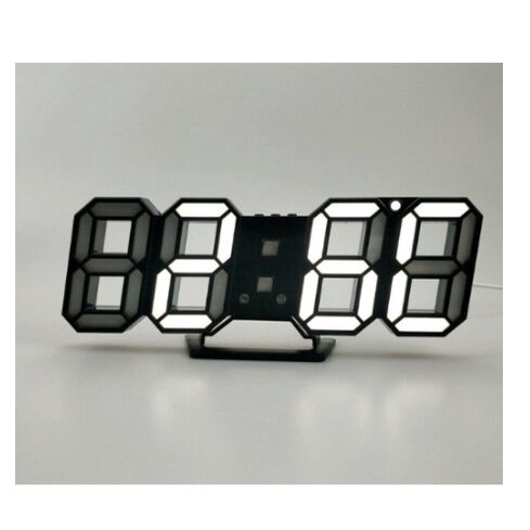 3D LED Digital Alarm Clock Date Time Display Table Wall Modern Bedroom ...