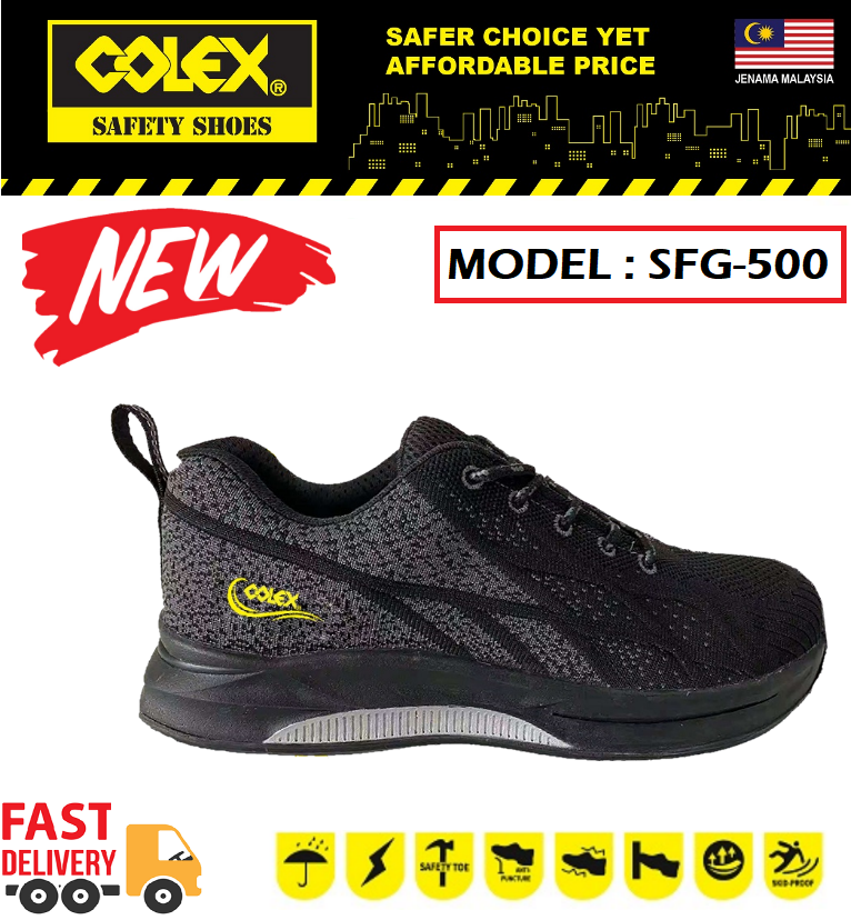 COLEX Safety Shoes Fashion Stylish Affordable SFG-500 Steel Toe Cap ...